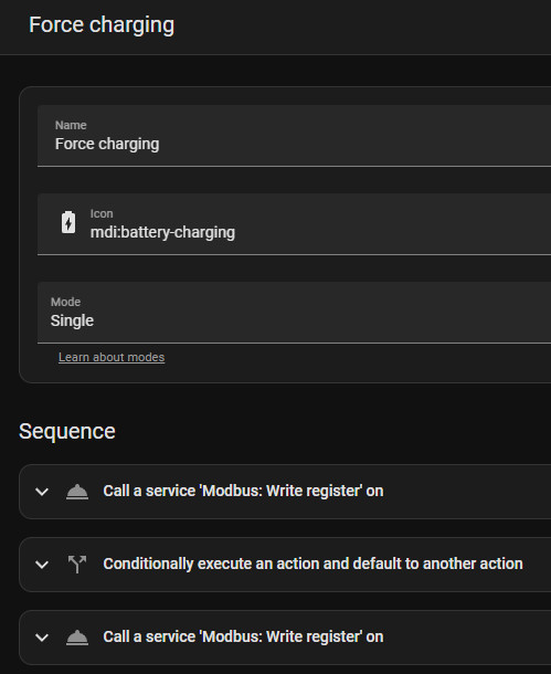 Fronius and BYD battery control via Modbus